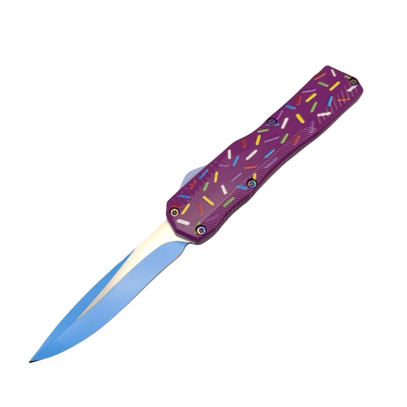 Stiletto-Springmesser OTF Donut Lila | ButterflyKnife.at